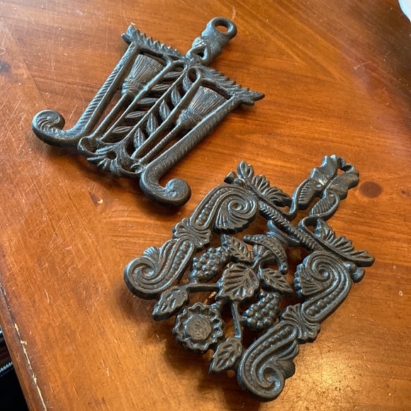 Vintage | Kitchen | Two Vintage Cast Iron Trivets | Poshmark
